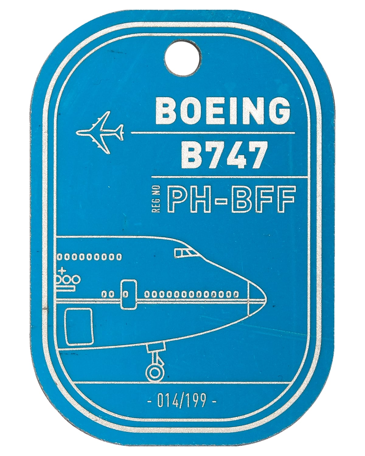 Authentic Boeing B747- KLM white Aircraft Skin Keychain made in France ...