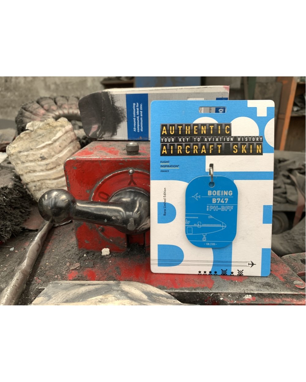 Authentic Boeing B747- KLM white Aircraft Skin Keychain made in France ...