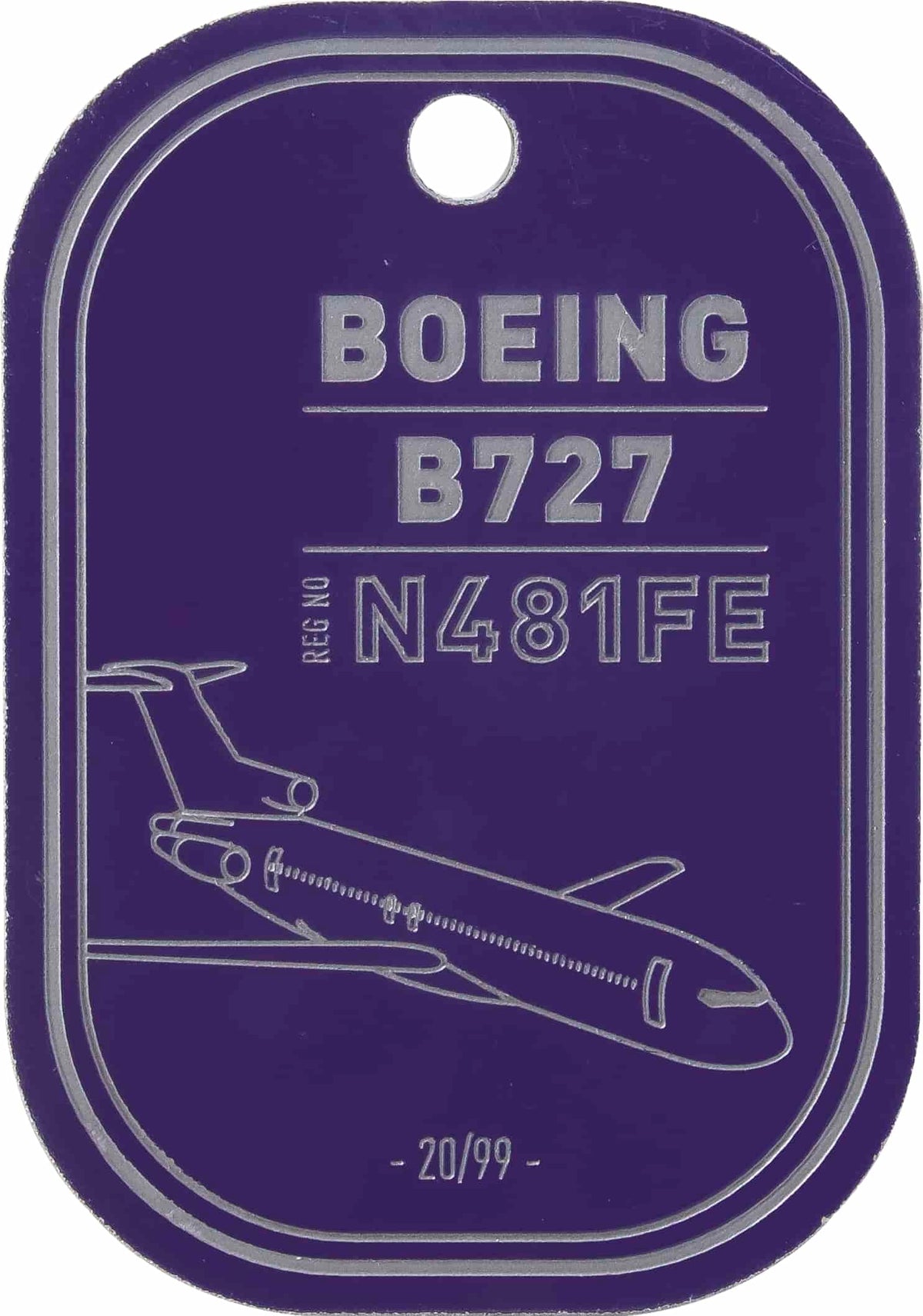 Genuine Boeing B727 - Fedex - Purple - Aircraft Skin Keychain made in ...